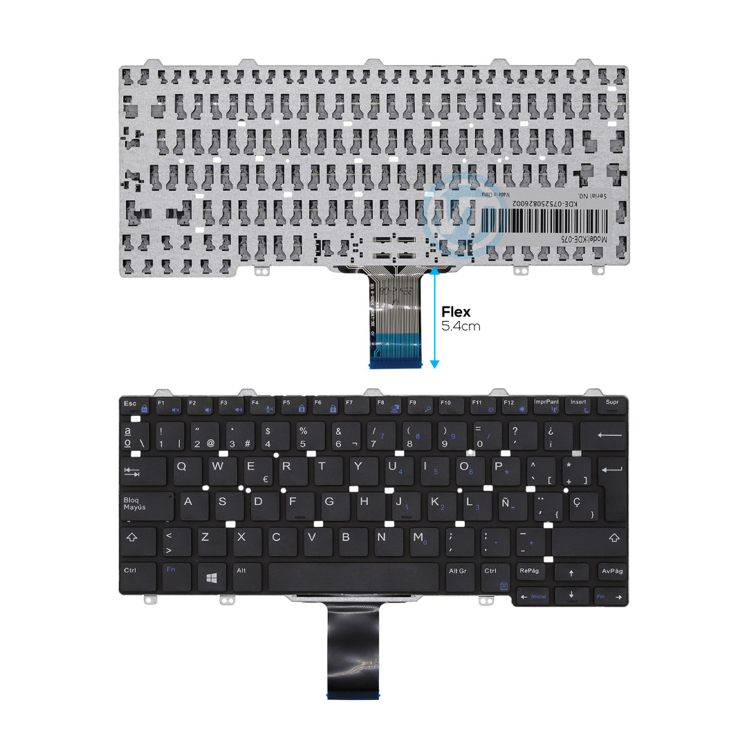 Teclado Dell Latitude E7250 Negro Español OEM - Virtual Tronic