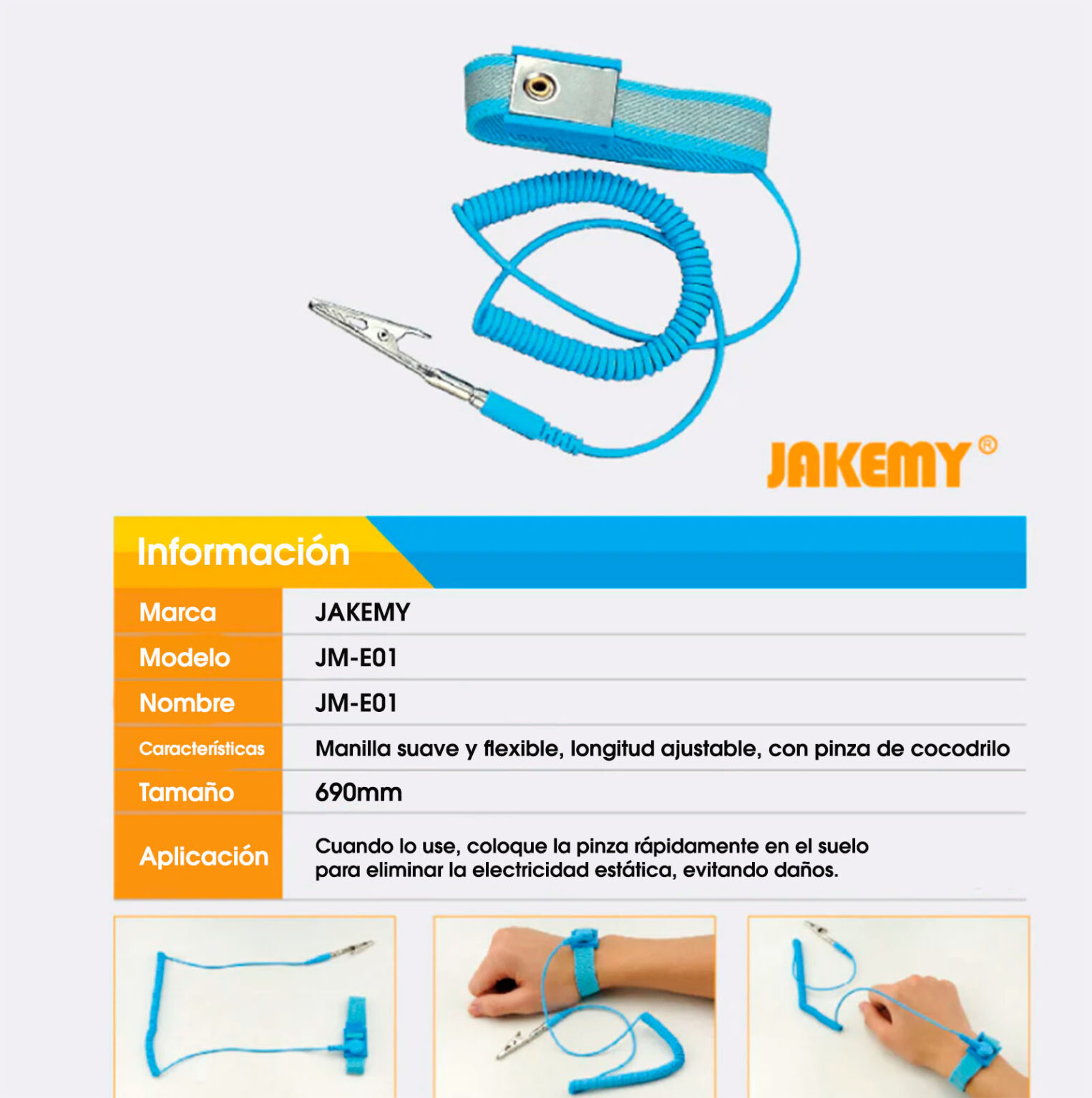 Manilla Antiestatica JM-E01 - Virtual Tronic